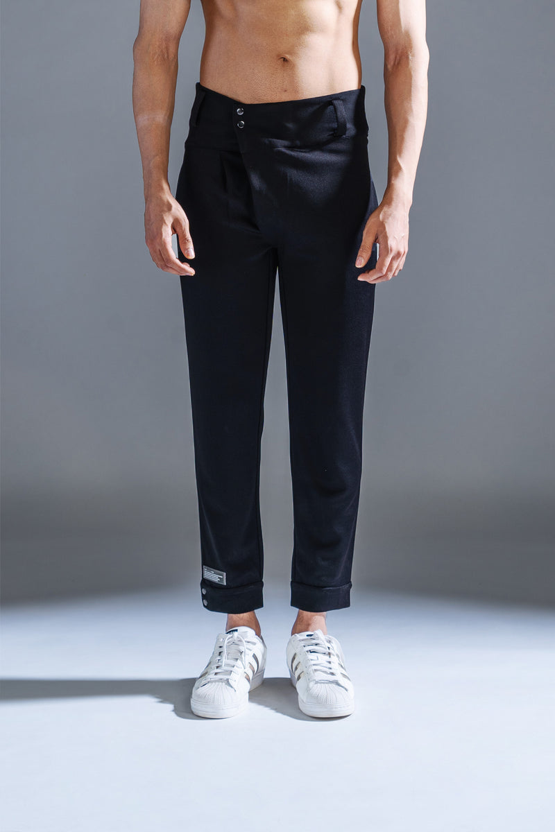 Asymmetrical Pants- Black Pants for men – Primal Gray