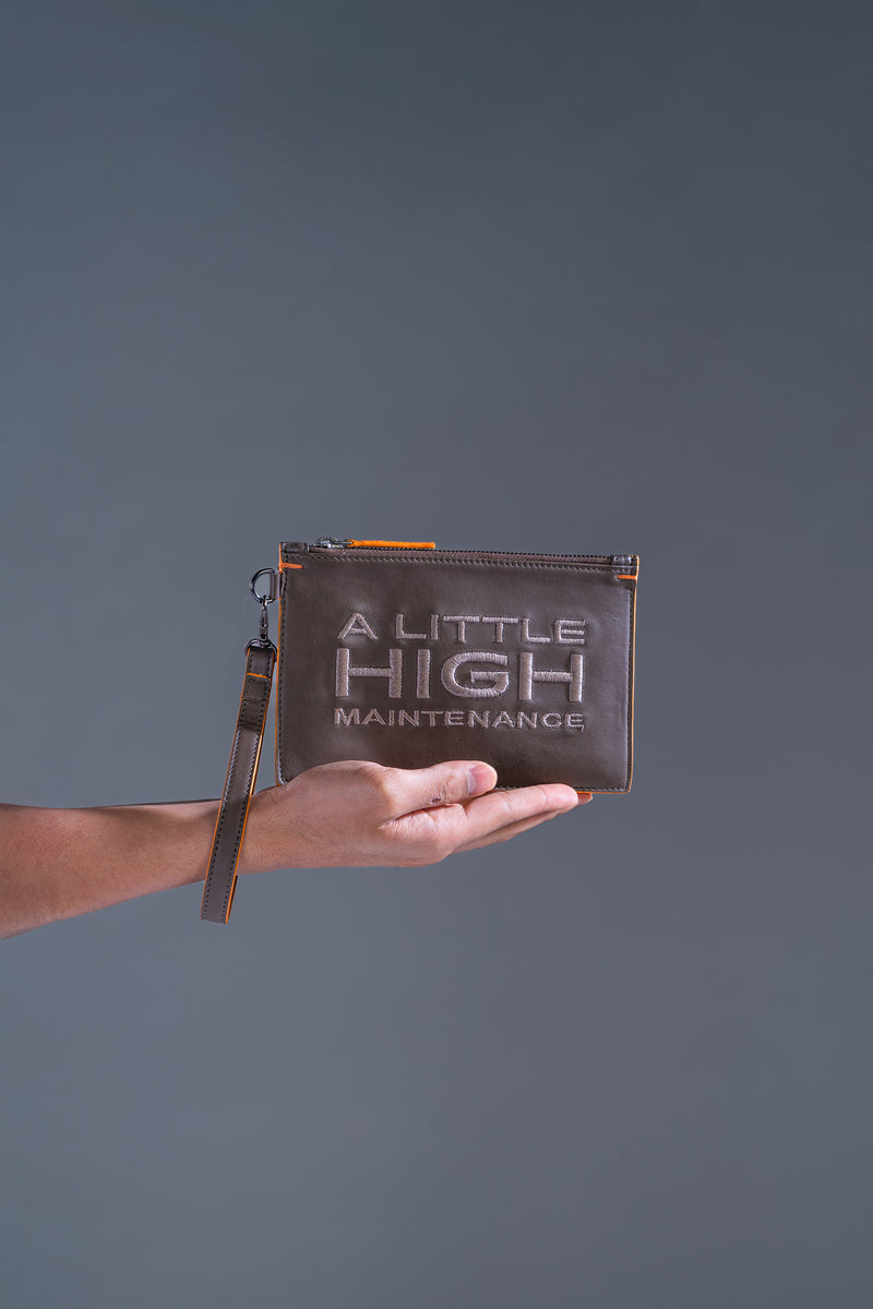 A Little High Maintenance - Taupe Color Pouch For Men & Women