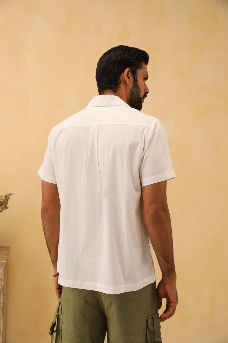 Airy Short Sleeved Laid Back Shirt for Men - Primal Gray