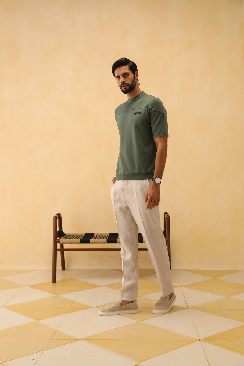 Double Texture T-Shirt for Men: Premium Organic Cotton Tee