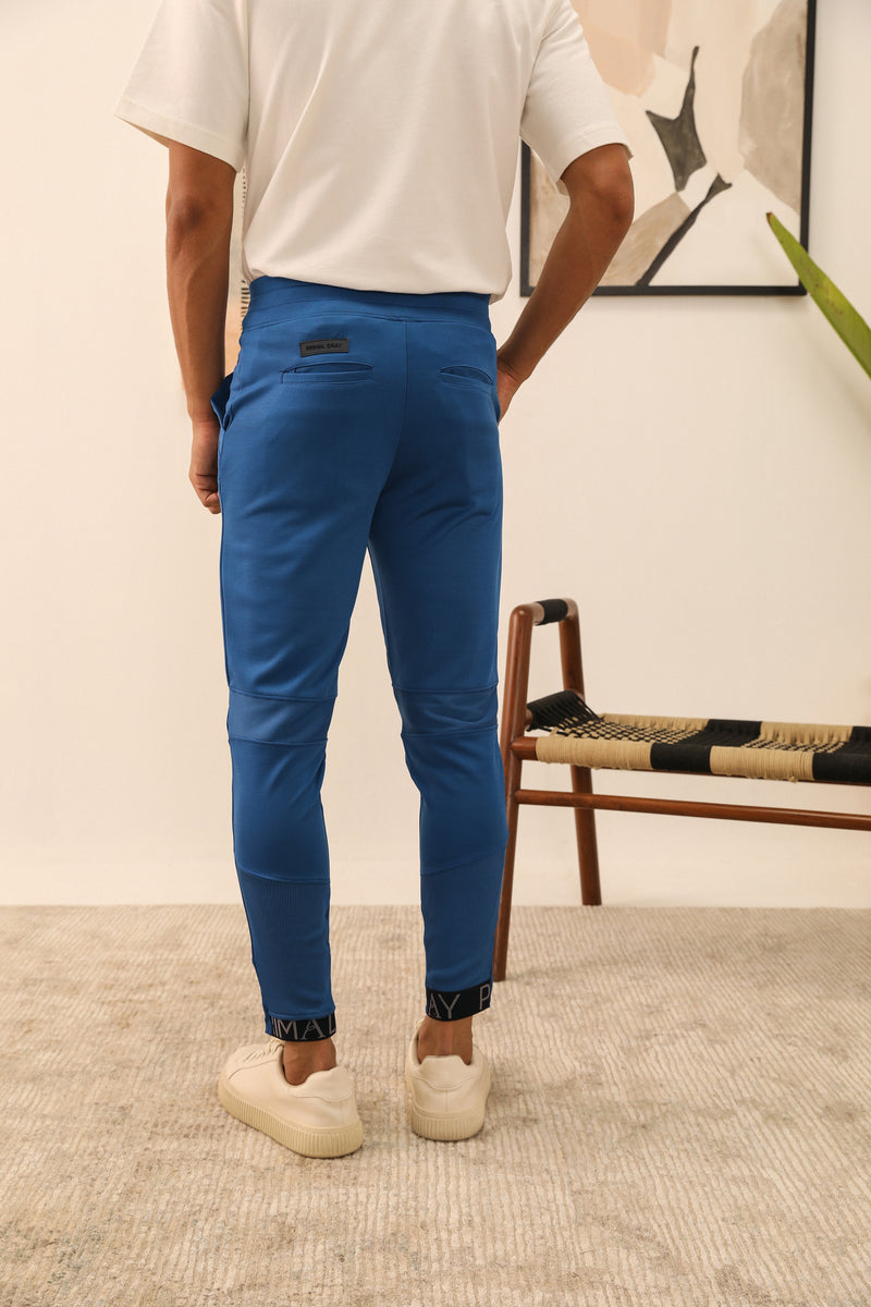 Cobalt Blue Classic Mens Joggers in Recycled Polyester