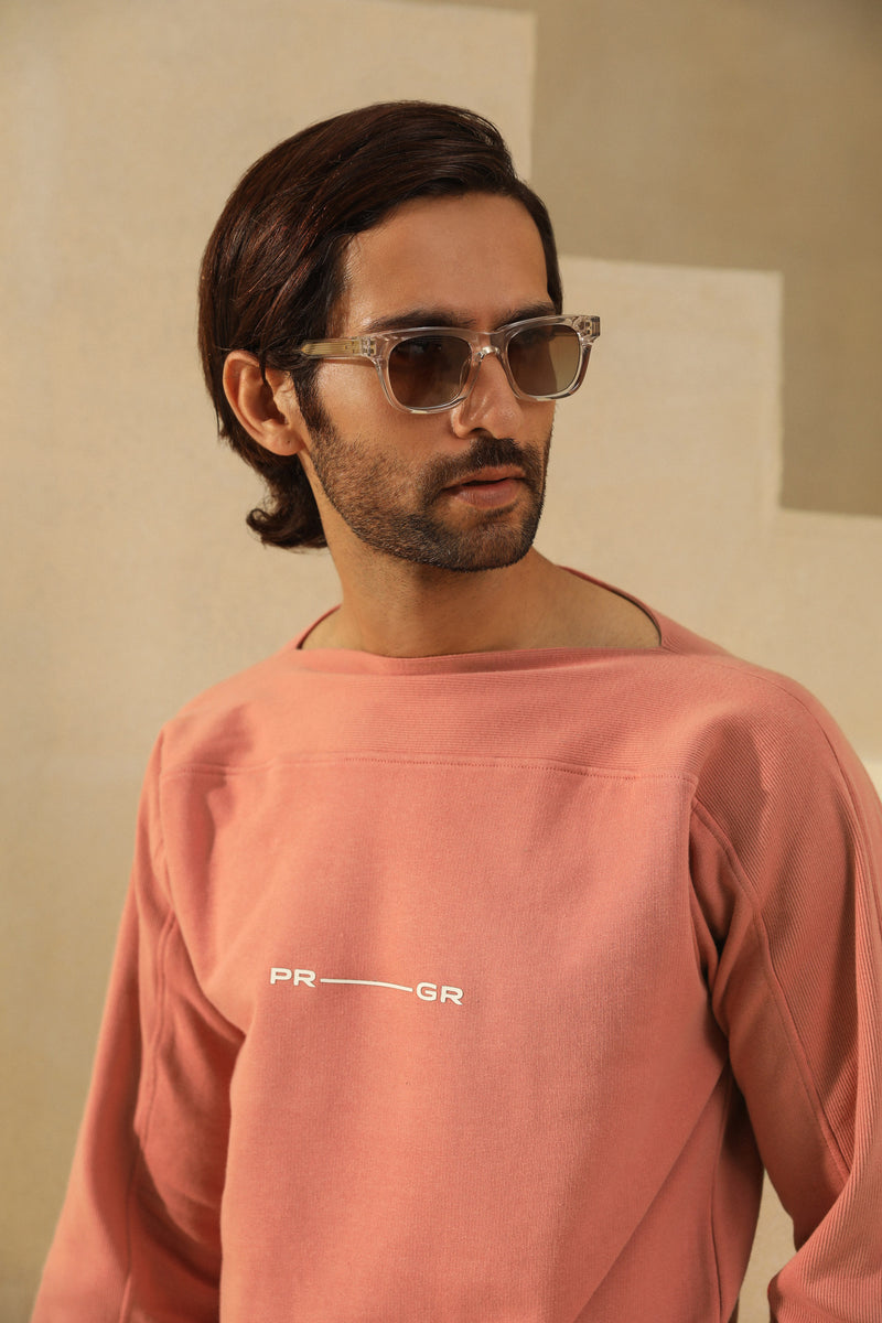 Boat Neck Men's T-Shirt: Perfect Winter Staple - Primal Gray