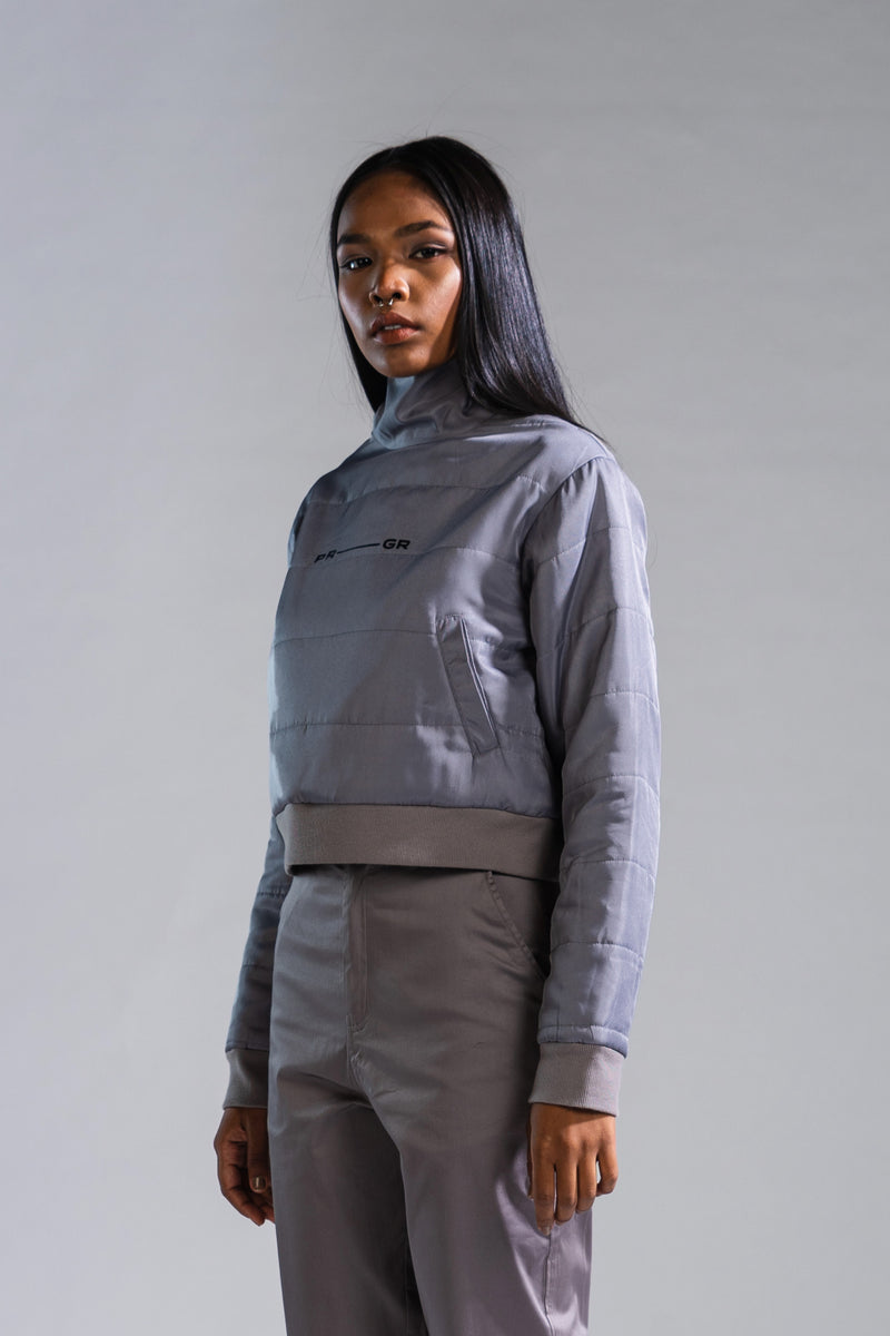 Turtleneck Puffer Jacket – Primal Gray